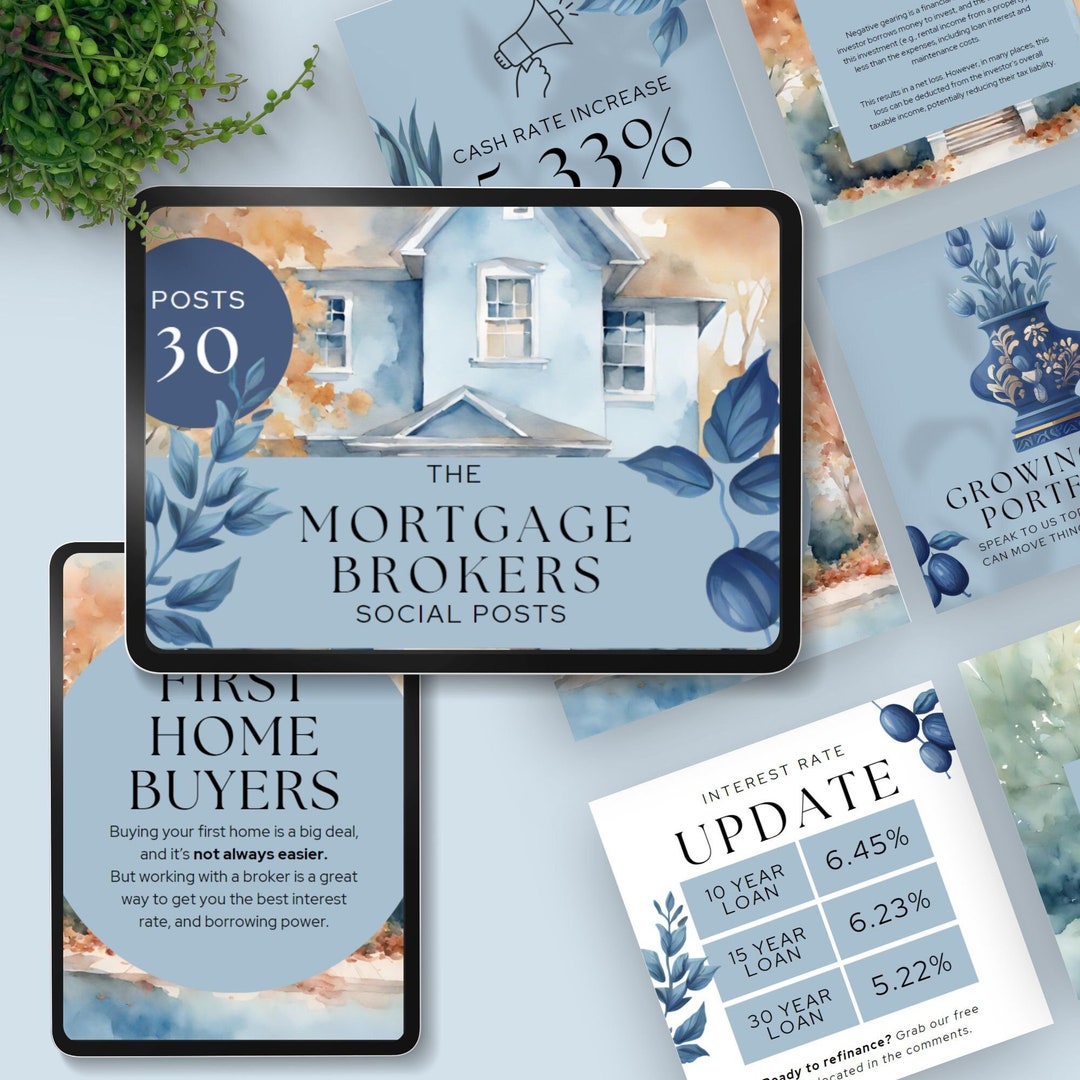 Mortgage Broker Instagram Post Canva Template Real Estate Social Media ...