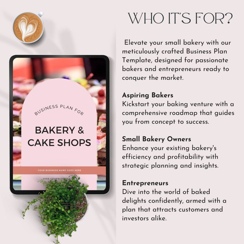 Bakery Business Plan Template for Small Bakeries Planner in Home Bakery ...