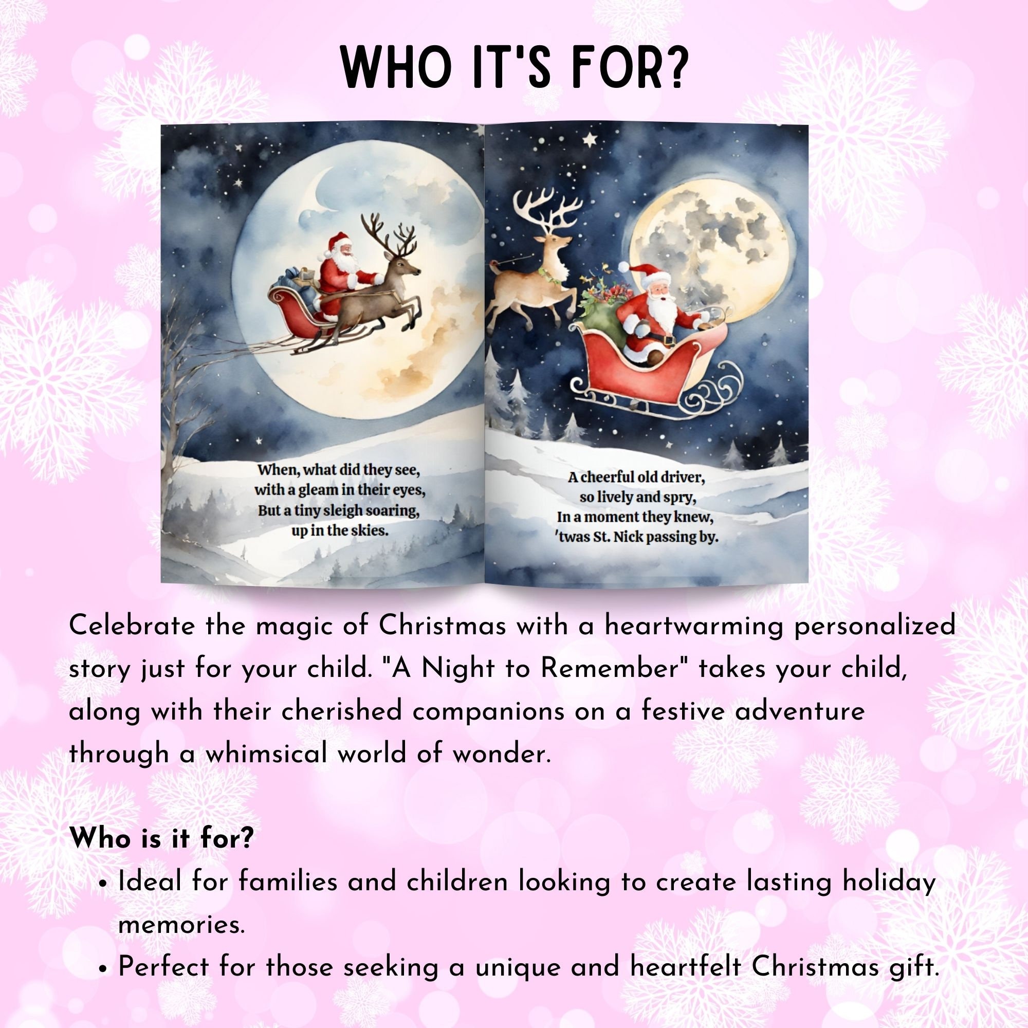 Personalized Night Before Christmas Book Custom Xmas Eve Story Children ...