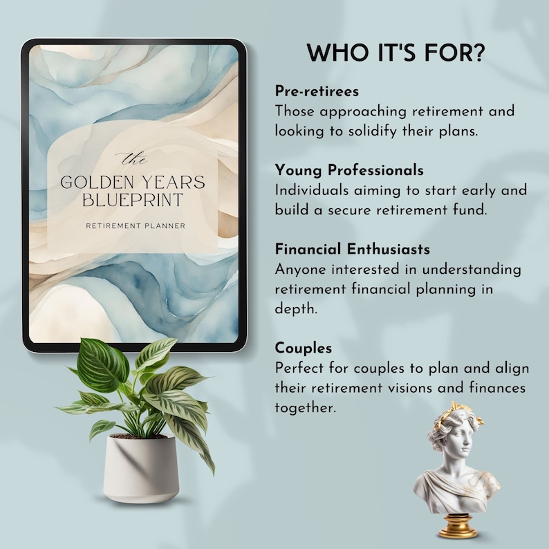 Retirement Planner Template Printable Retirement Guide Savings Income ...