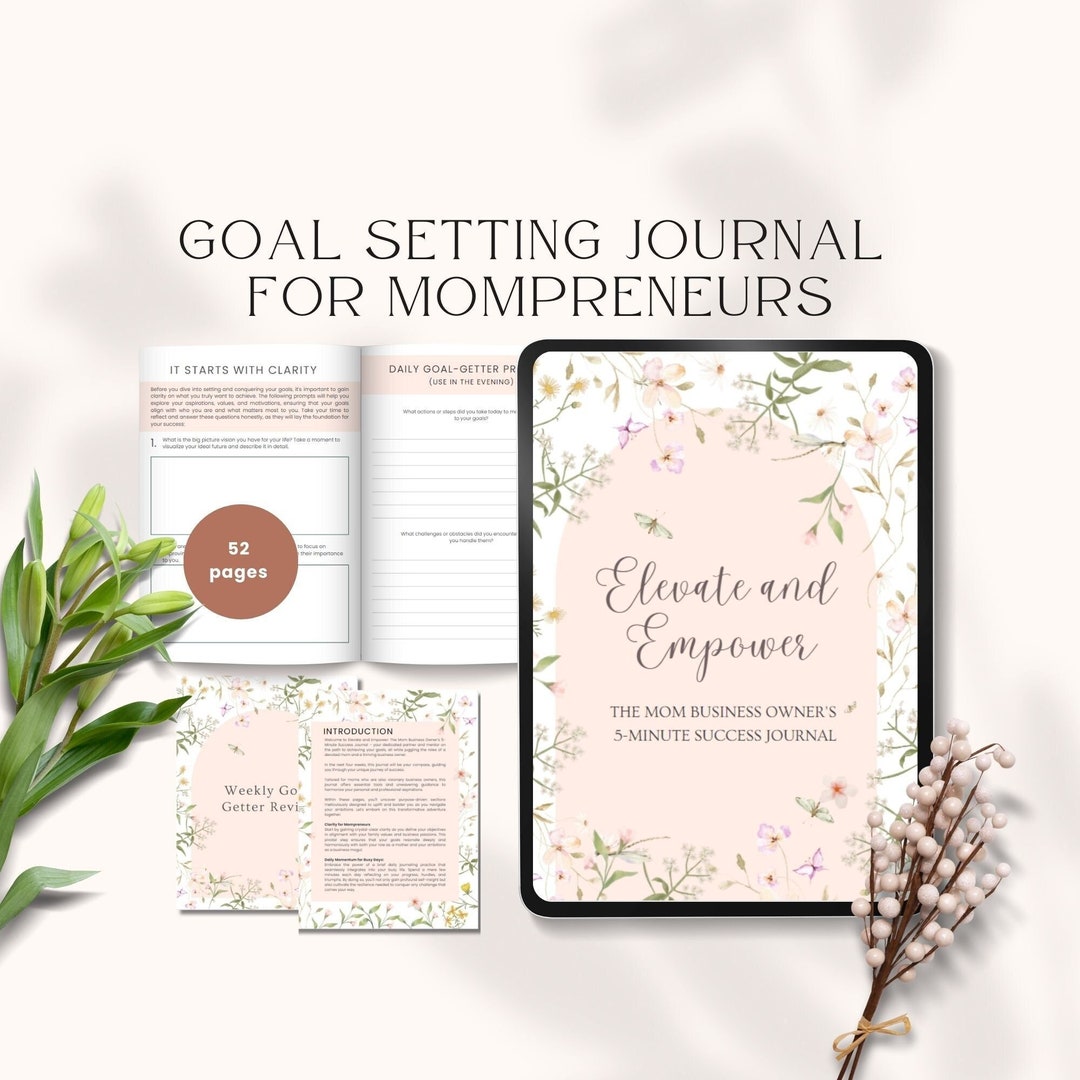 Goal Setting Target Journal Prompts for Goal Setting Gift for Moms ...