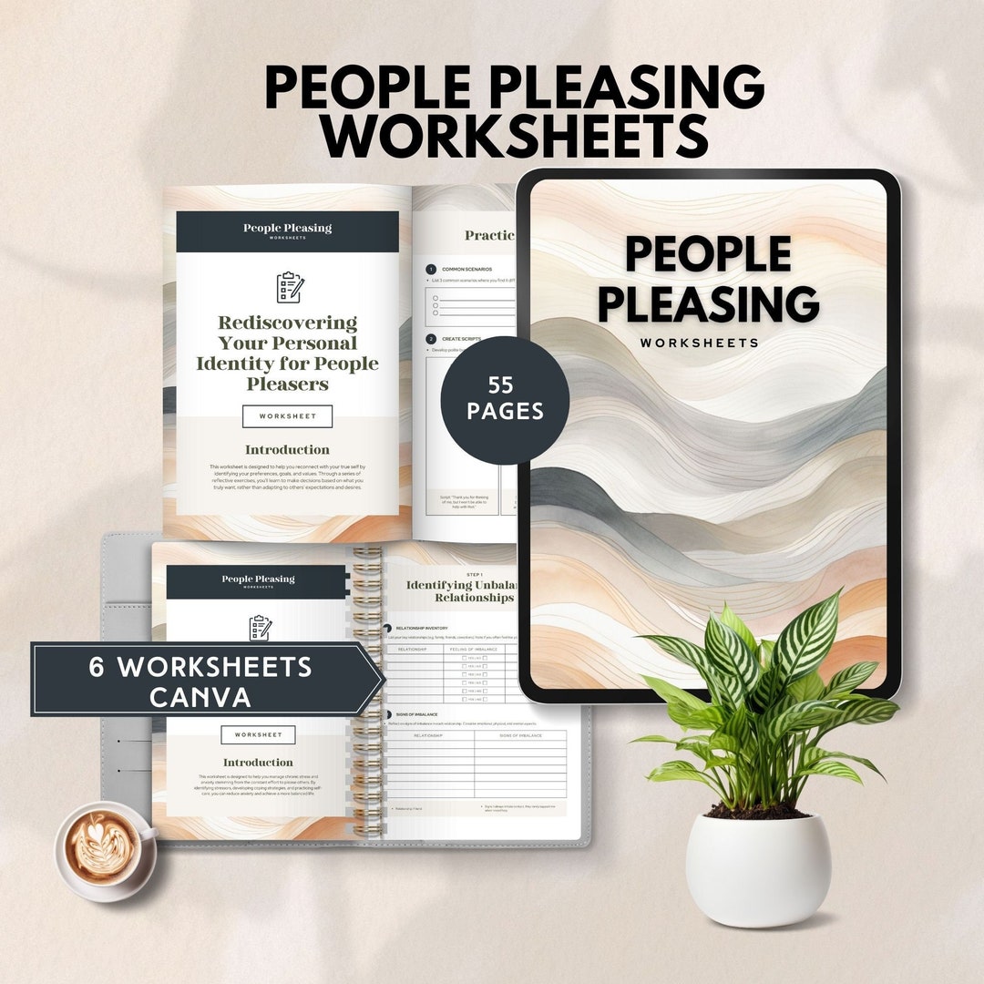 People Pleasing Worksheets Setting Boundaries Workbook Self Esteem for ...