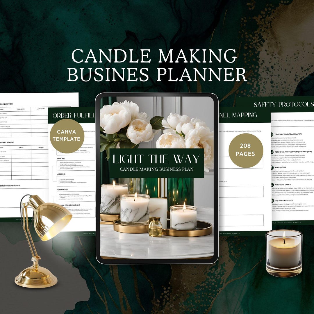 Candle Making Business Planner Candle Maker Start up Guide Home Based ...