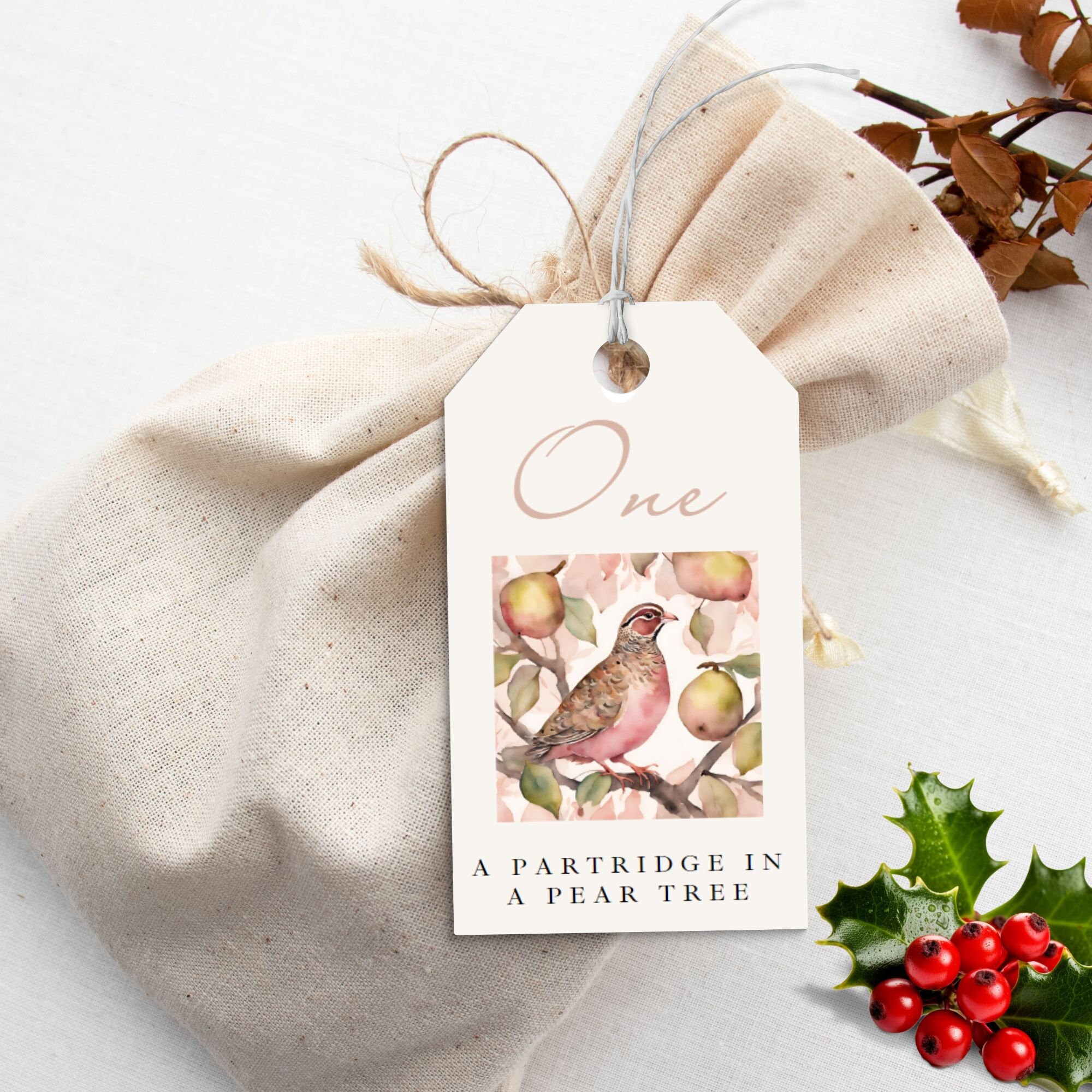 12 Days of Christmas Printable Gift Tags Editable Twelve Days - Etsy