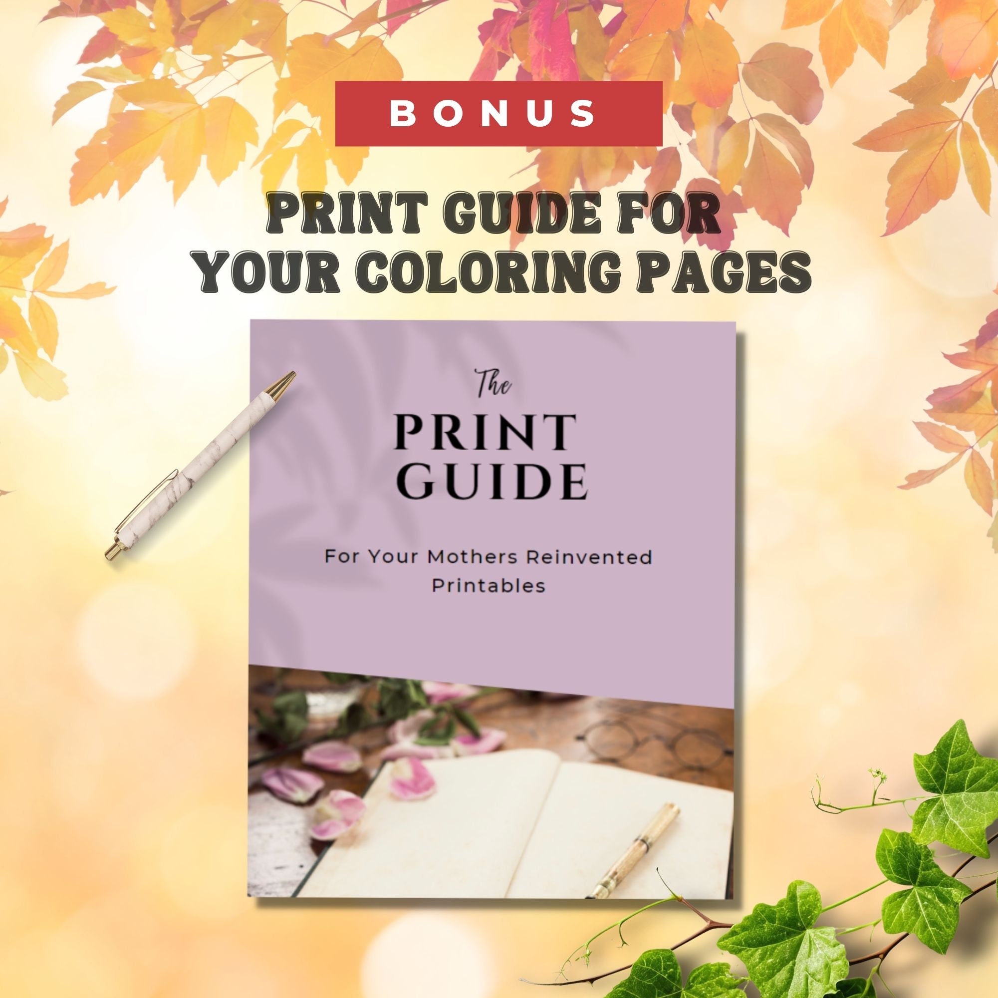 Autumn Coloring Pages for Adults Fall Autumn Coloring Book Floral ...