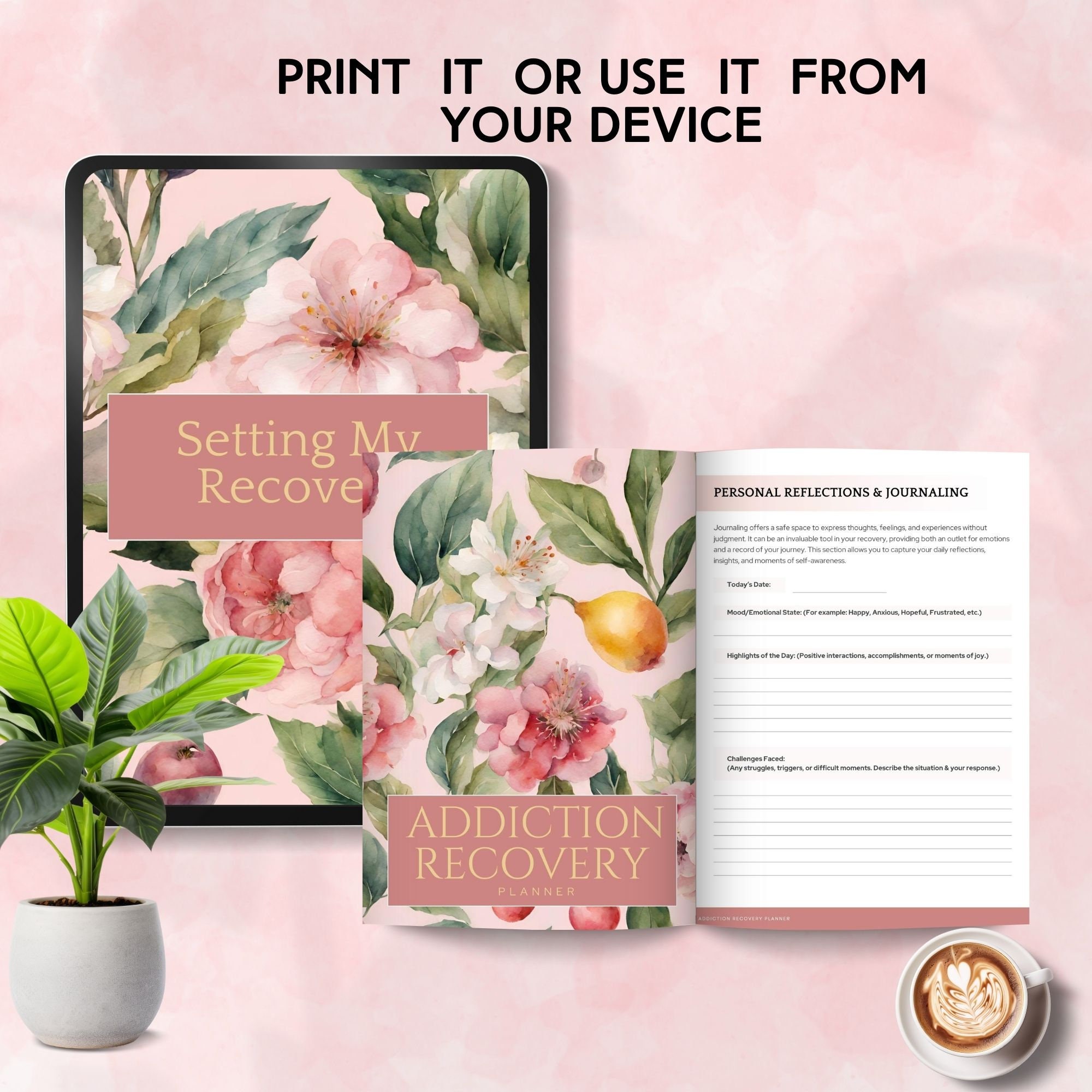 Addiction Recovery Planner Relapse Prevention Plan Addiction Worksheets ...