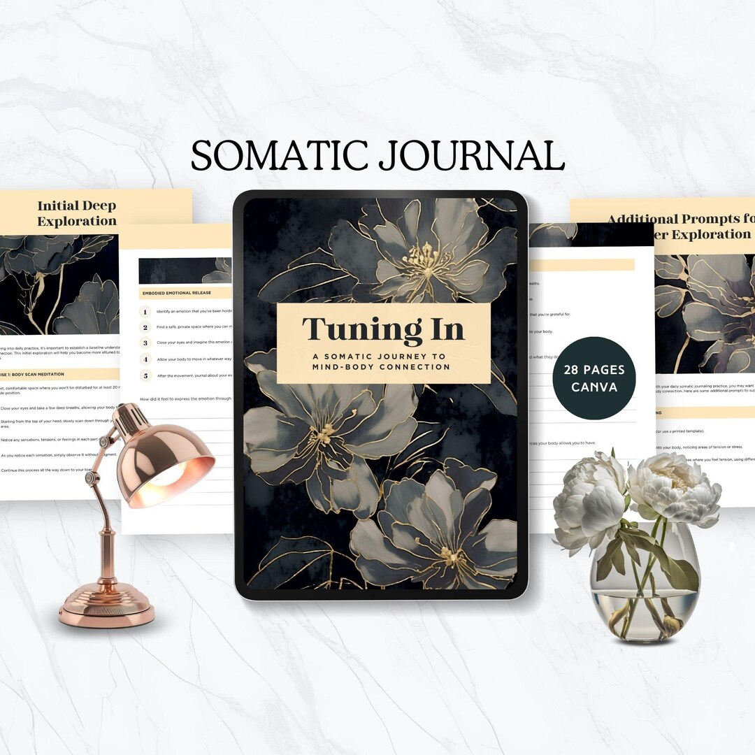 Somatic Journal Healing Emotional Regulation Worksheet Trauma Recovery ...