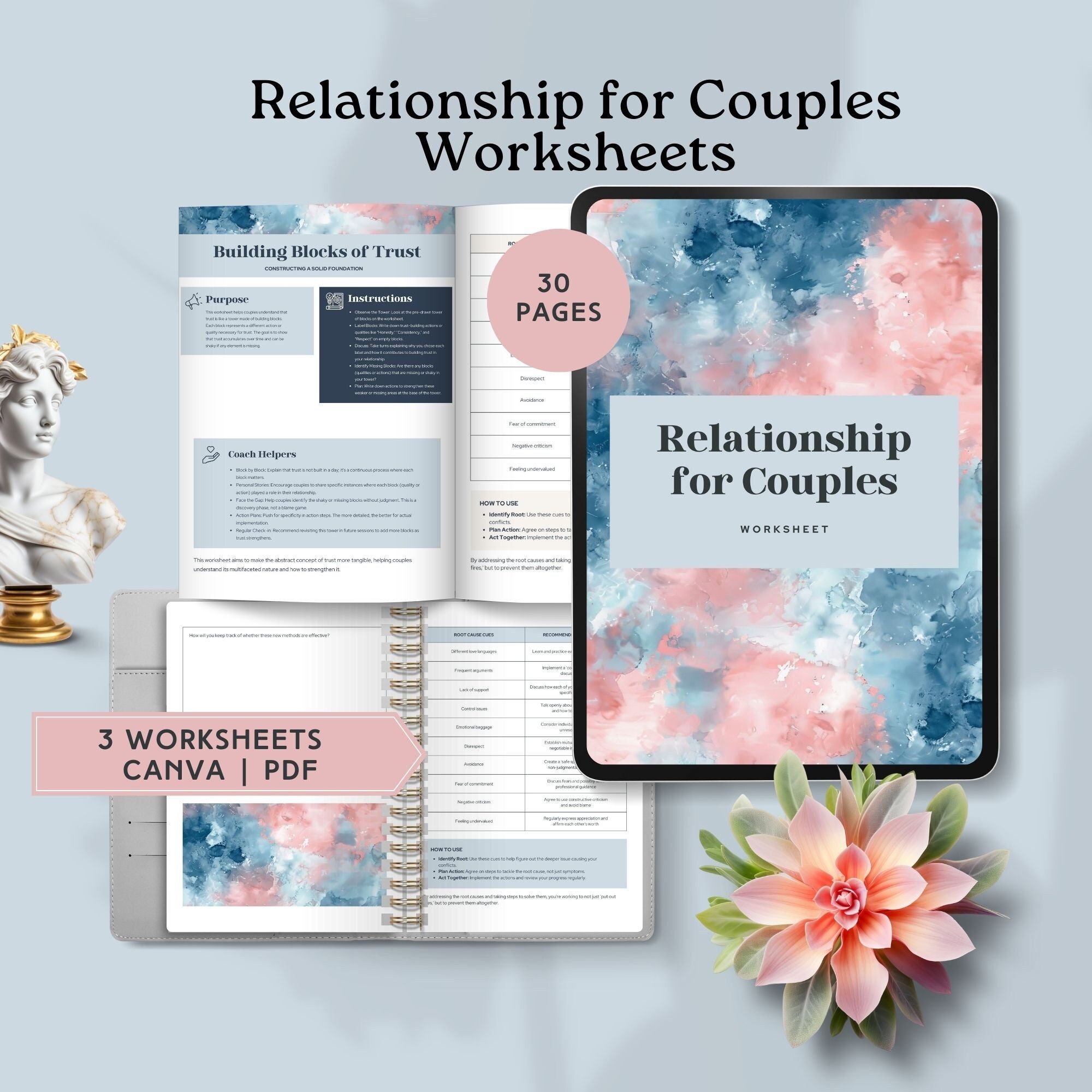 Printable Couples Therapy Worksheet Relationship Workbook Bundle ...