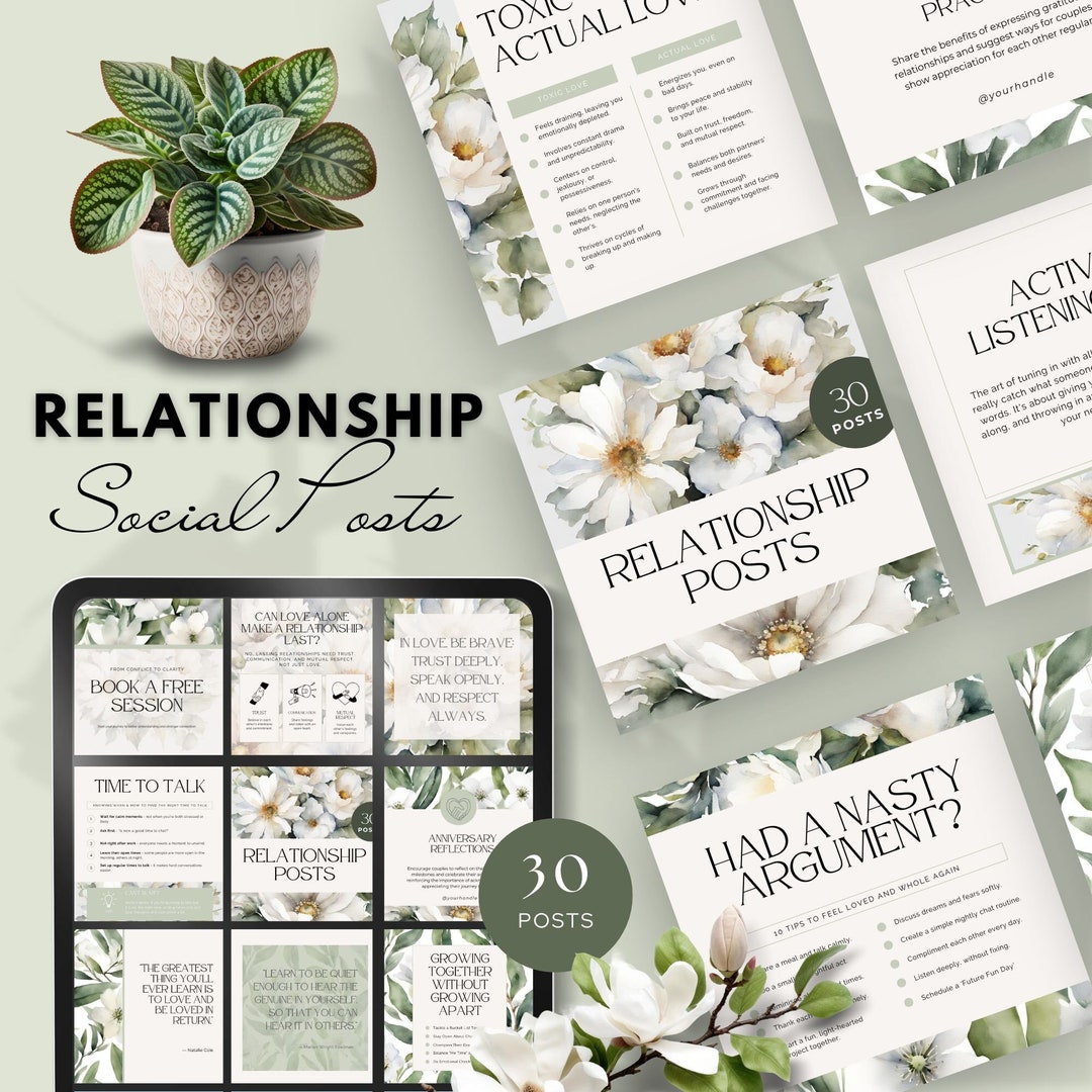 Instagram Template for Relationship Social Media Couples Therapy ...