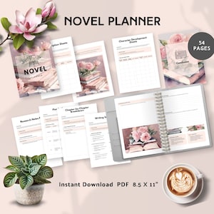 Novel Planner Pdf Printable Author Novel Writing a Book Guide Writer ...