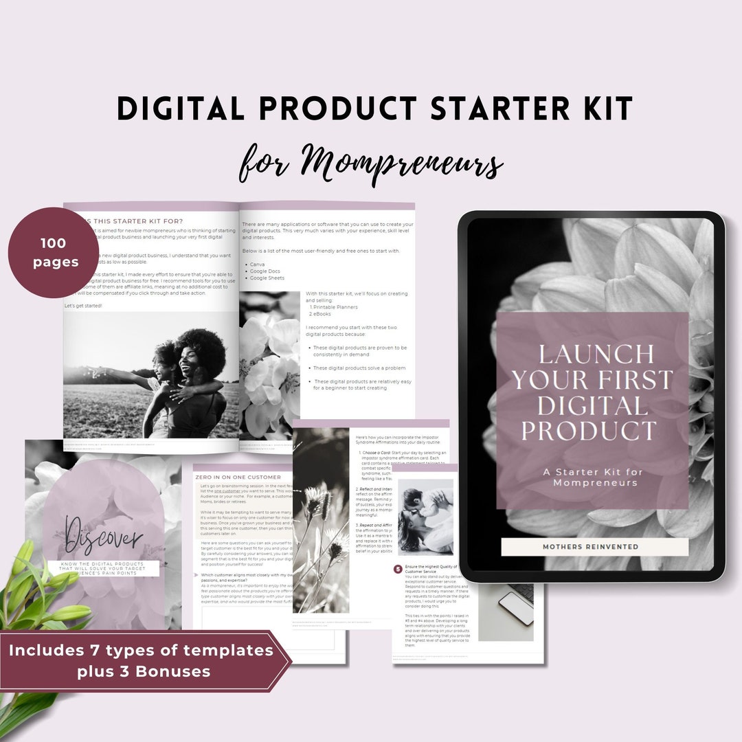 Digital Product Starter Kit Launch Guide for Moms Digital Product Ideas ...