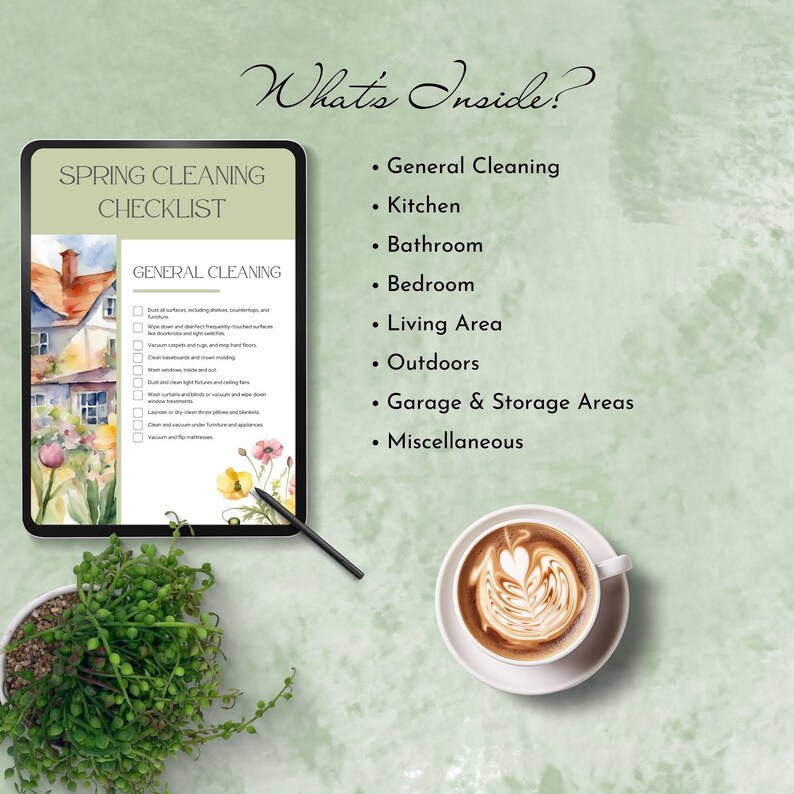 Spring Deep Cleaning Checklist Spring Cleaning Checklist Pdf Printable ...
