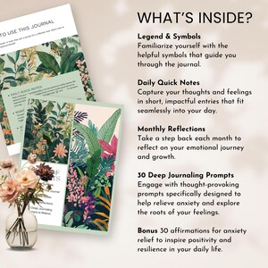 Journalling Prompts for Anxiety Relief Journal Adhd Mindfulness Tracker ...