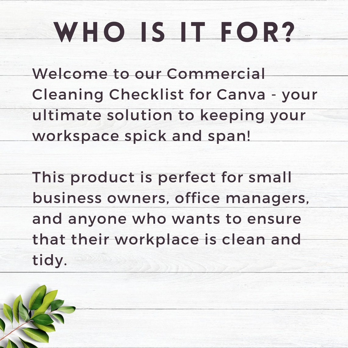 Commercial Cleaning Checklist Template Commercial Office Cleaning ...