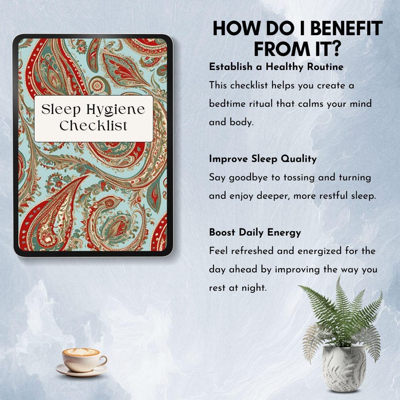 Sleep Hygiene Checklist Bedtime Diary Improve Sleep Night Time Routine ...