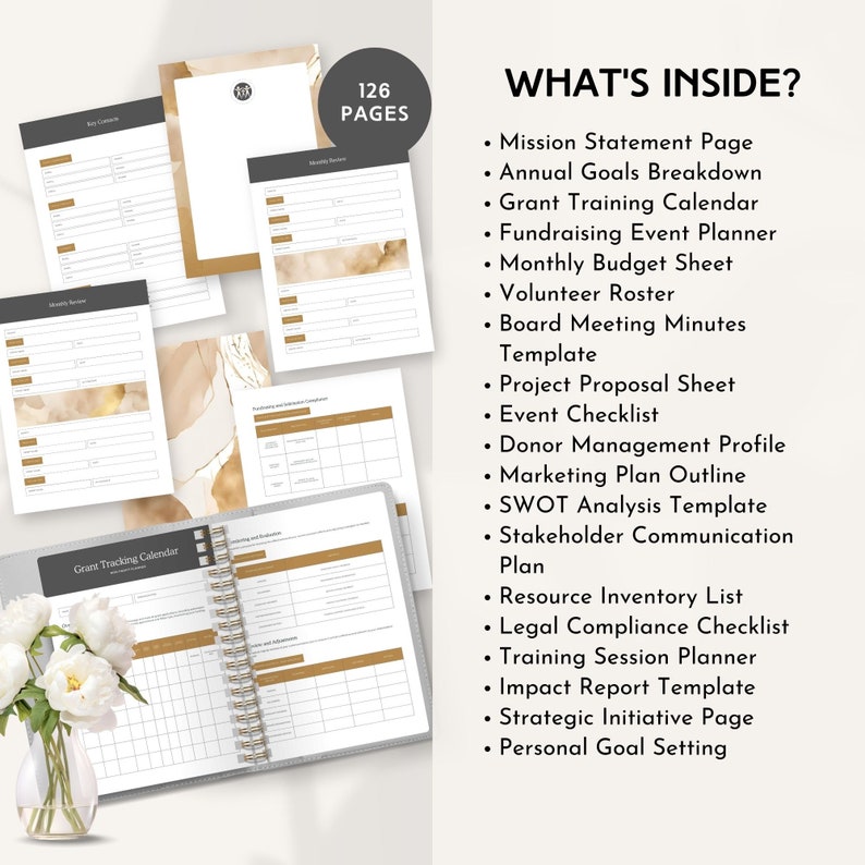 Non Profit Planner Template Canva Non Profit Organization Plan Charity ...