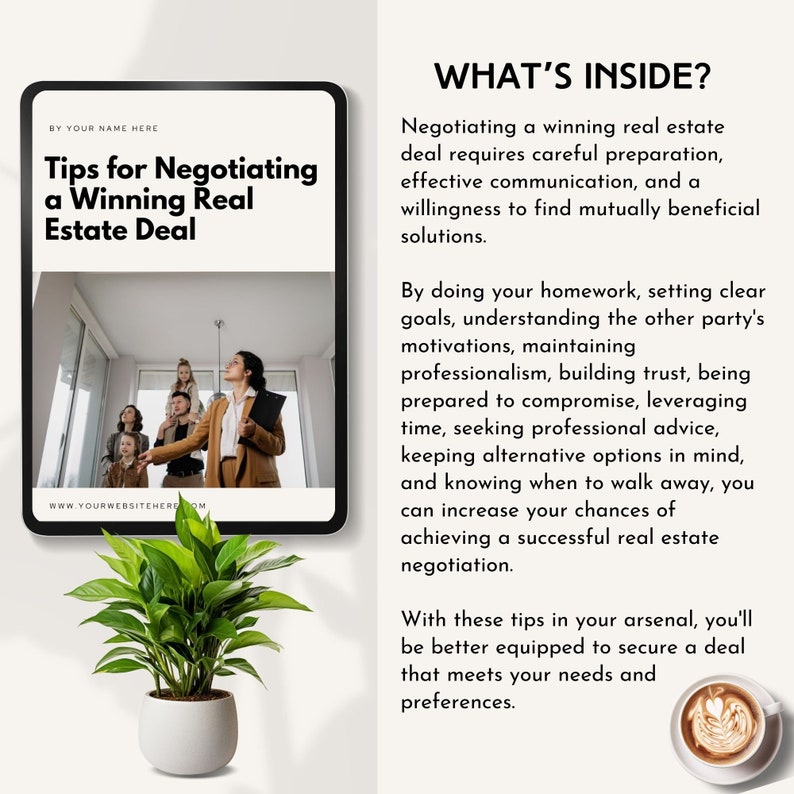 Real Estate Agent Lead Magnet for Realtor Marketing Template Freebie ...