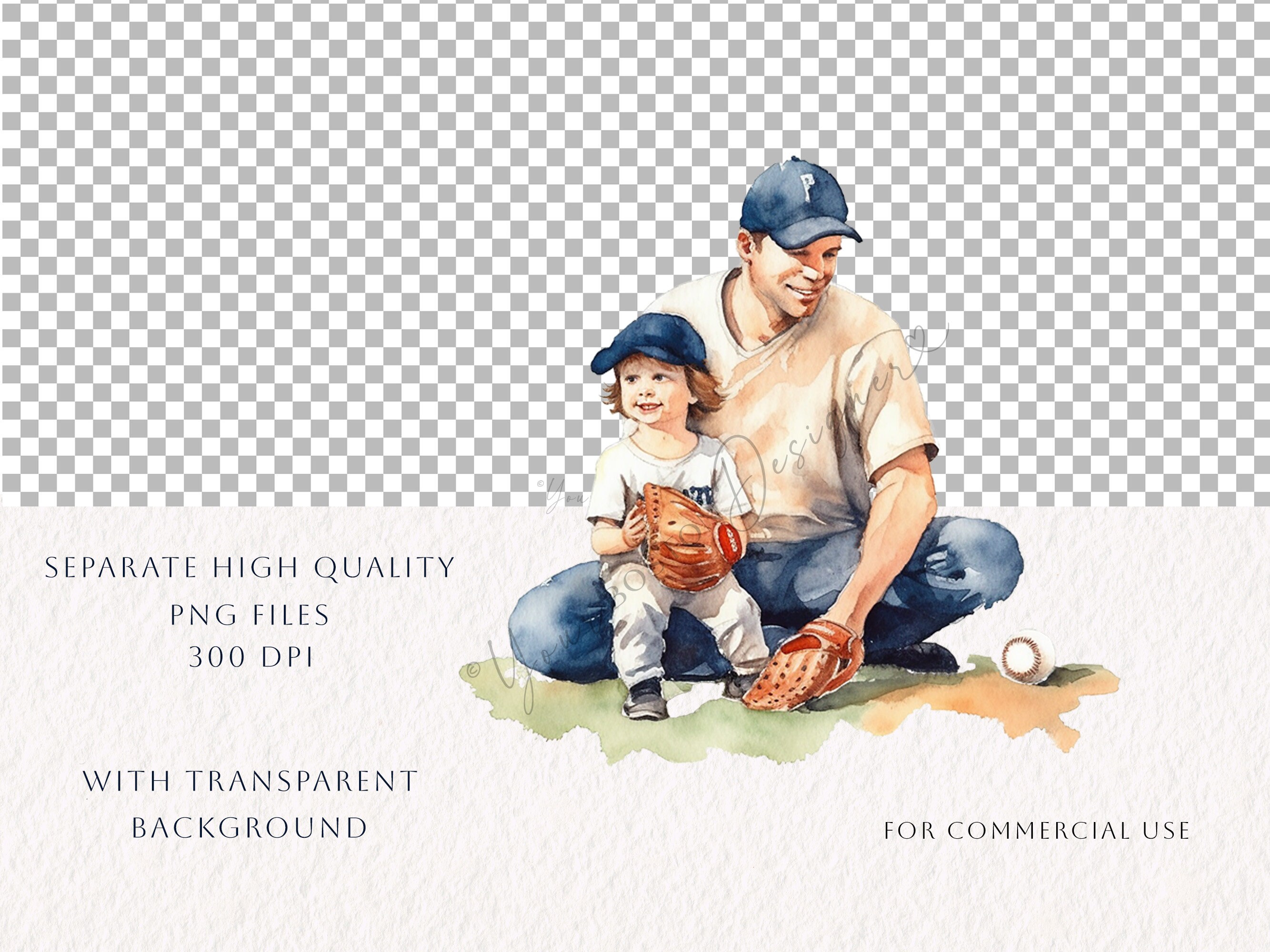 Sport Dads Watercolor Clipart Set | Father's Day Clipart Set | Dad and ...