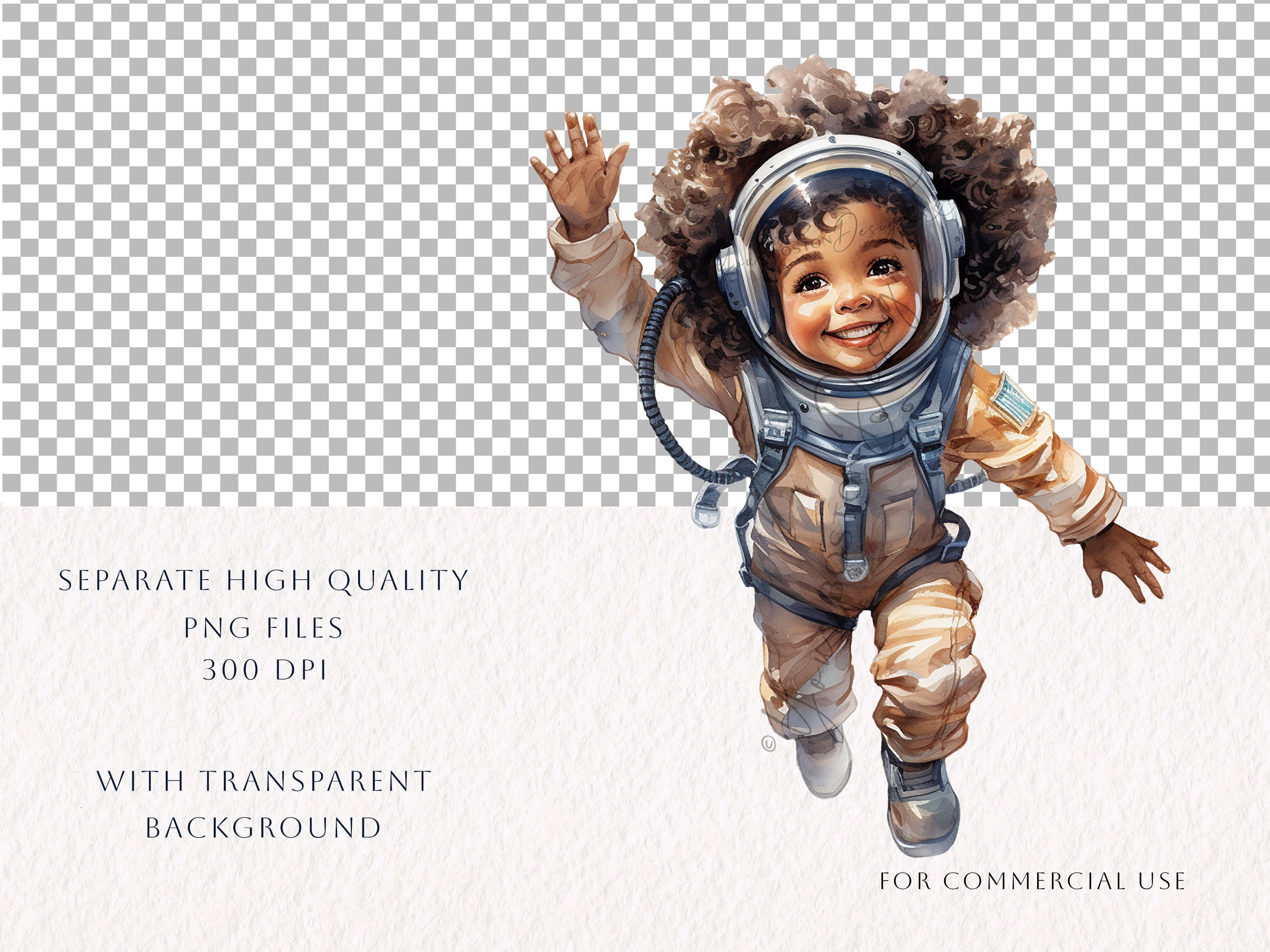 Little Astronaut Watercolor Clipart Set | Astronaut Clipart | Astronaut ...