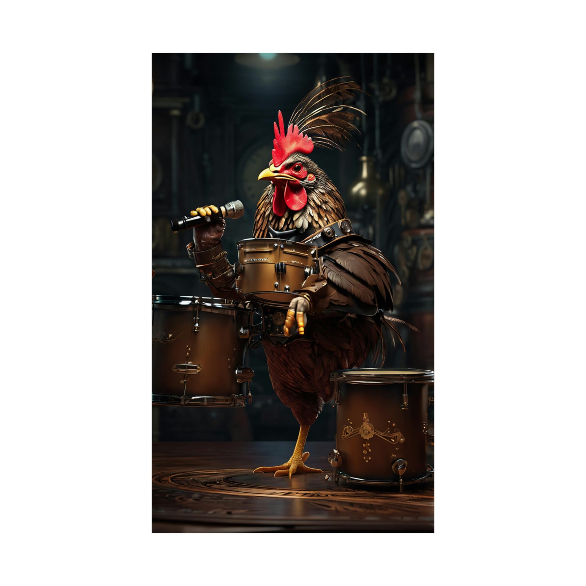 Steampunk Chicken Rock Matte Vertical Posters - Etsy