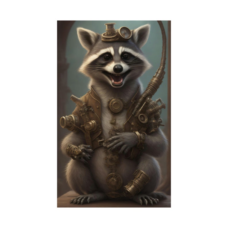 Steampunk Raccoon - Matte Vertical Posters - Etsy