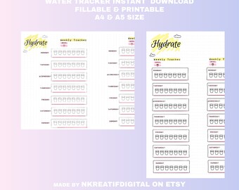 Water Tracker Digital Download - Etsy