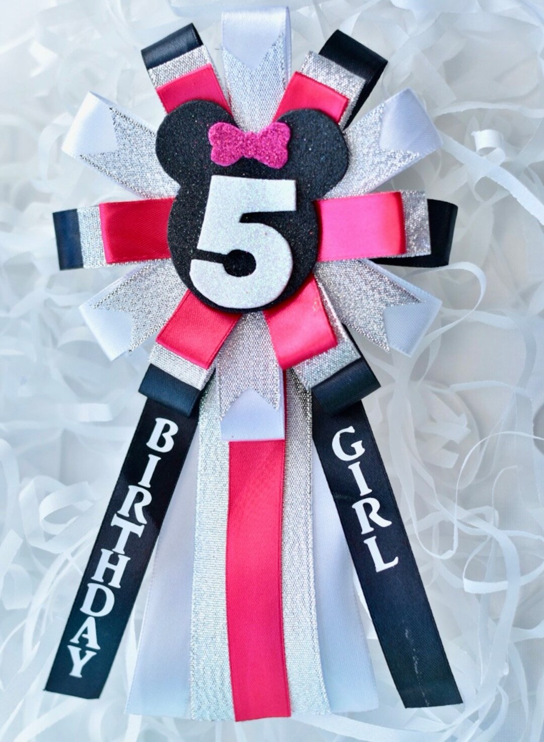 Minnie Mouse Inspired Birthday Pin Badge Personalised Birthday Badge ...