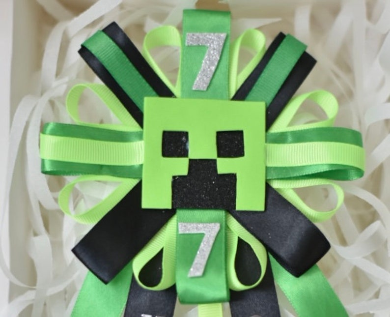 Minecraft Birthday Badge Minecraft Inspired Rosette Custom - Etsy