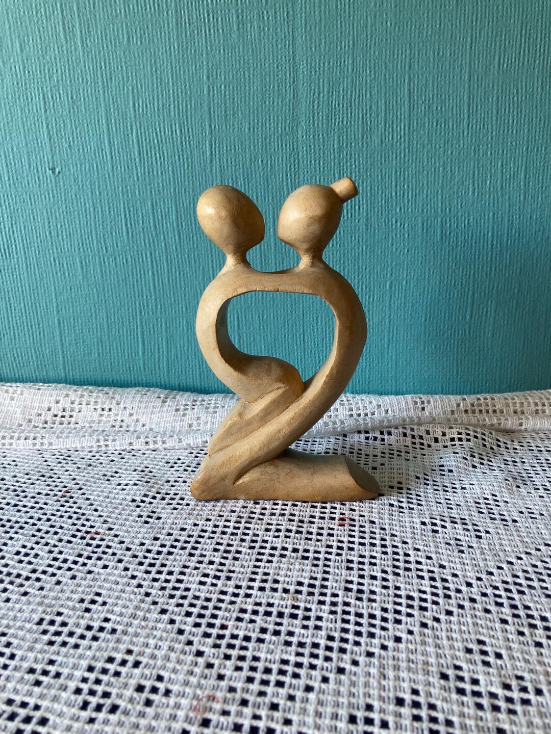 Wooden Carved Couple Sculpture Love Anniversary Wedding Gift - Etsy
