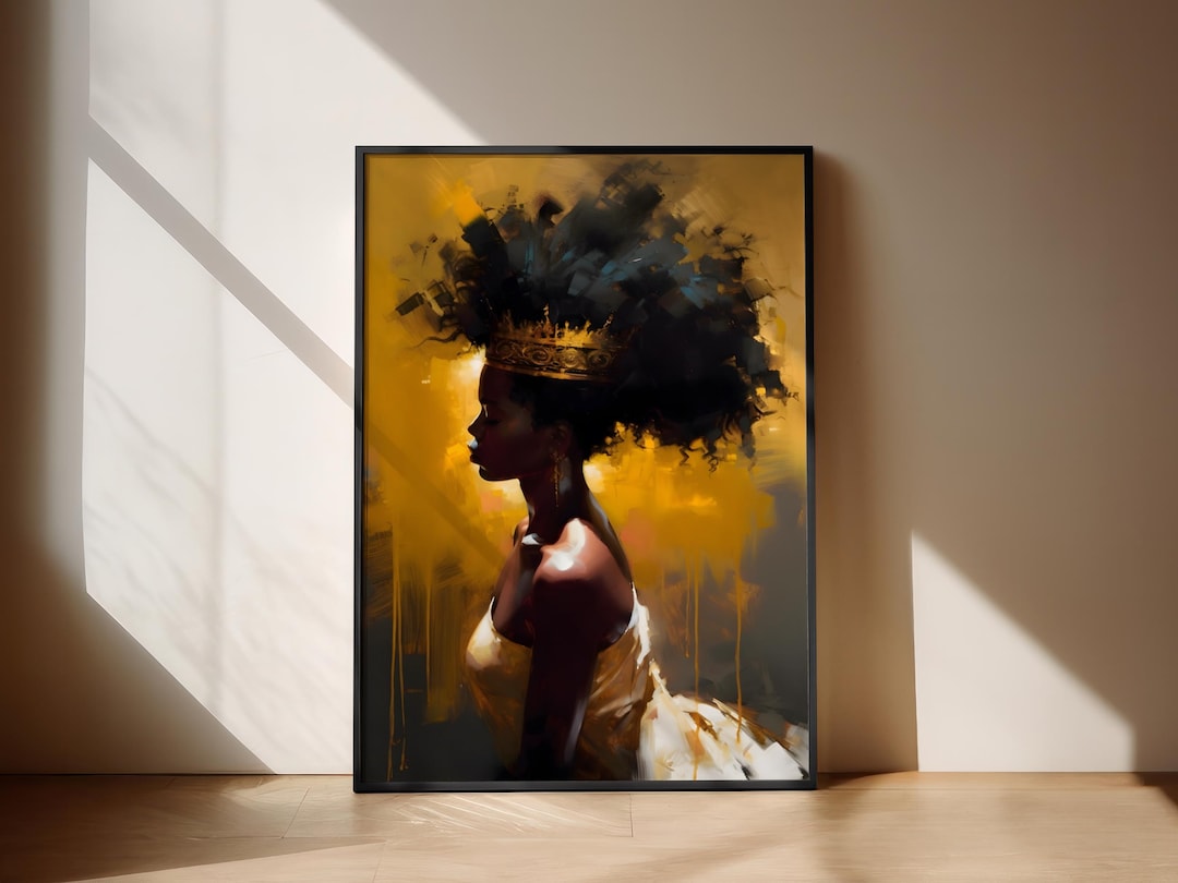 Black Art Wall POSTER Black Queen Print Physical Art Print Poster Black ...