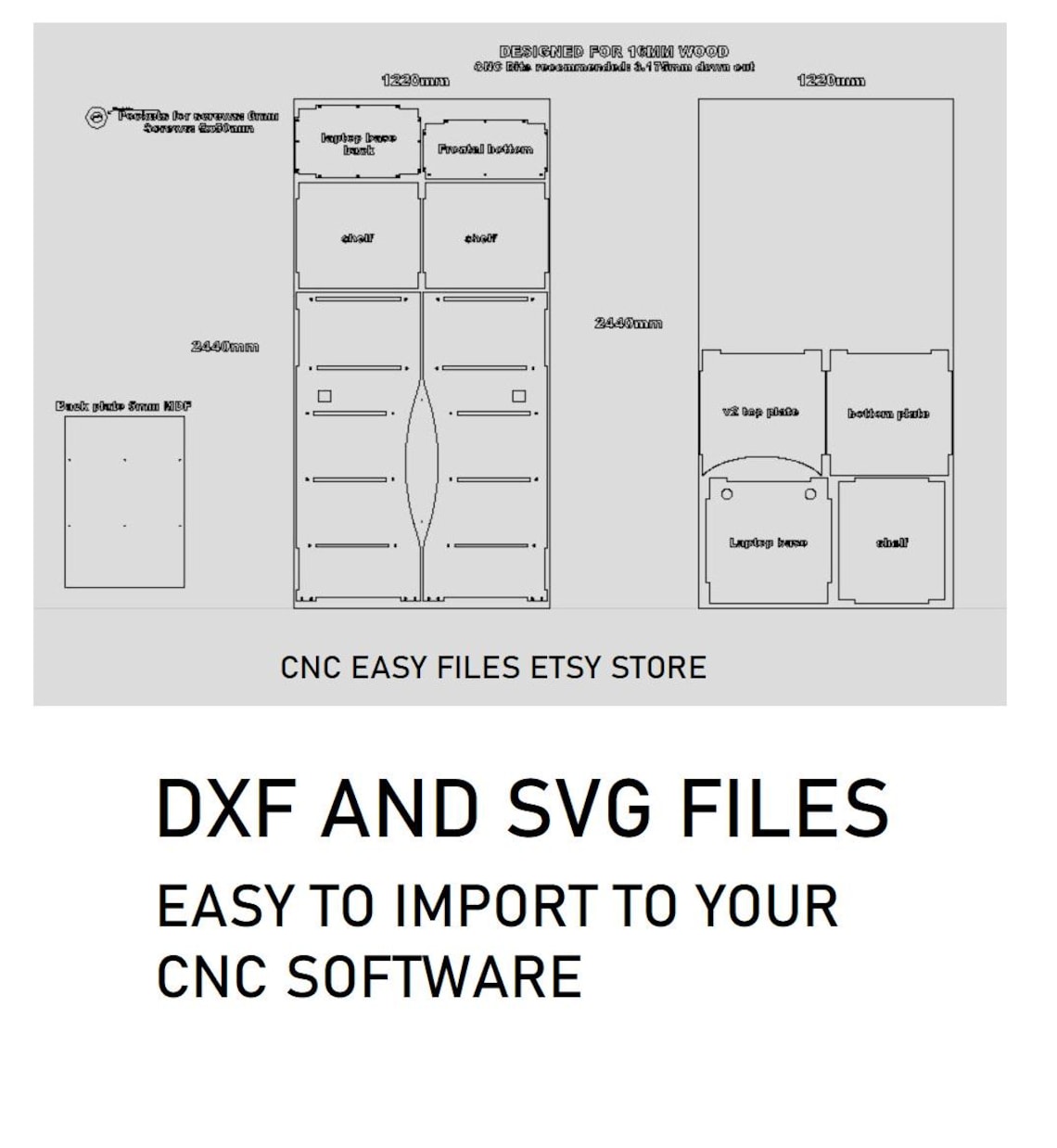 CNC Rolling Workstation for Latop Vector Files, Vcarve, Aspire, Cnc ...