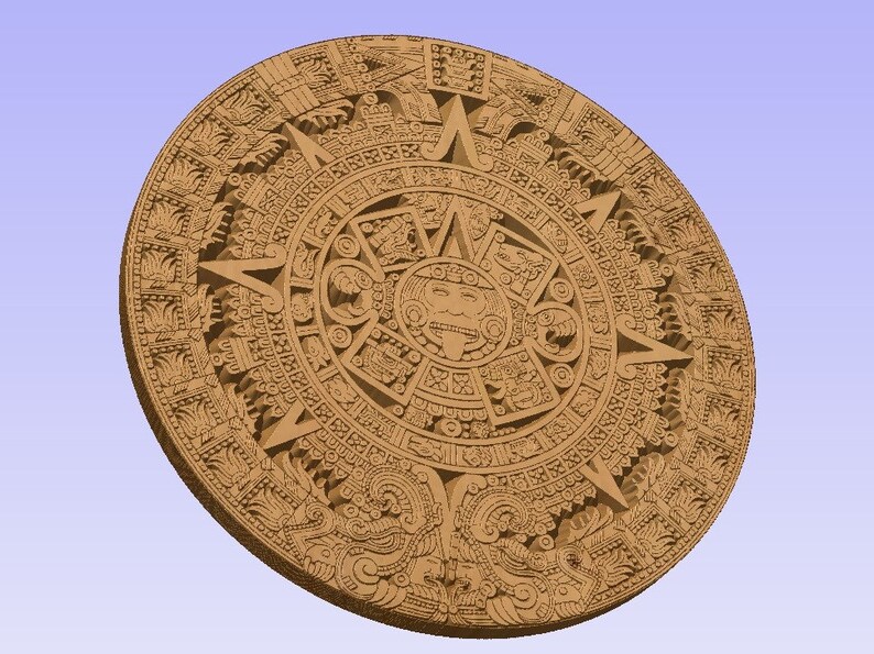 Aztec Calendar CNC File, Laser, Mayan, Wood 3d Carved, Mythological Art ...