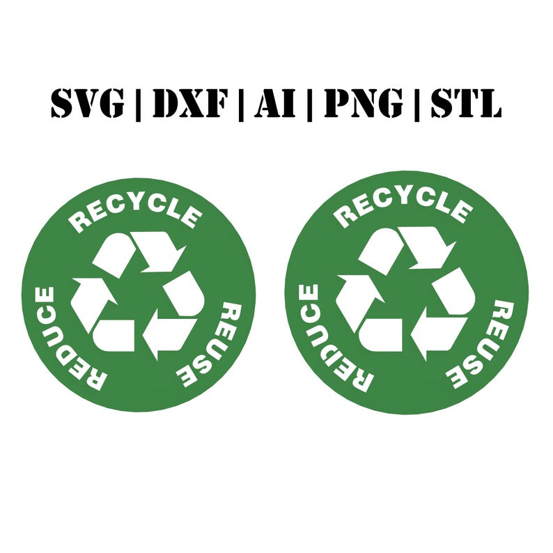3R, Reduce, Recycle, Reuse, SVG, DXF, Ai, Psd, Png, Stl, Files Cricut ...