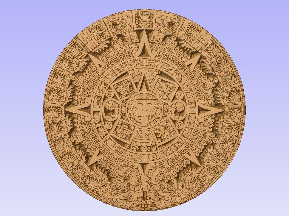 Aztec Calendar CNC File, Laser, Mayan, Wood 3d Carved, Mythological Art ...