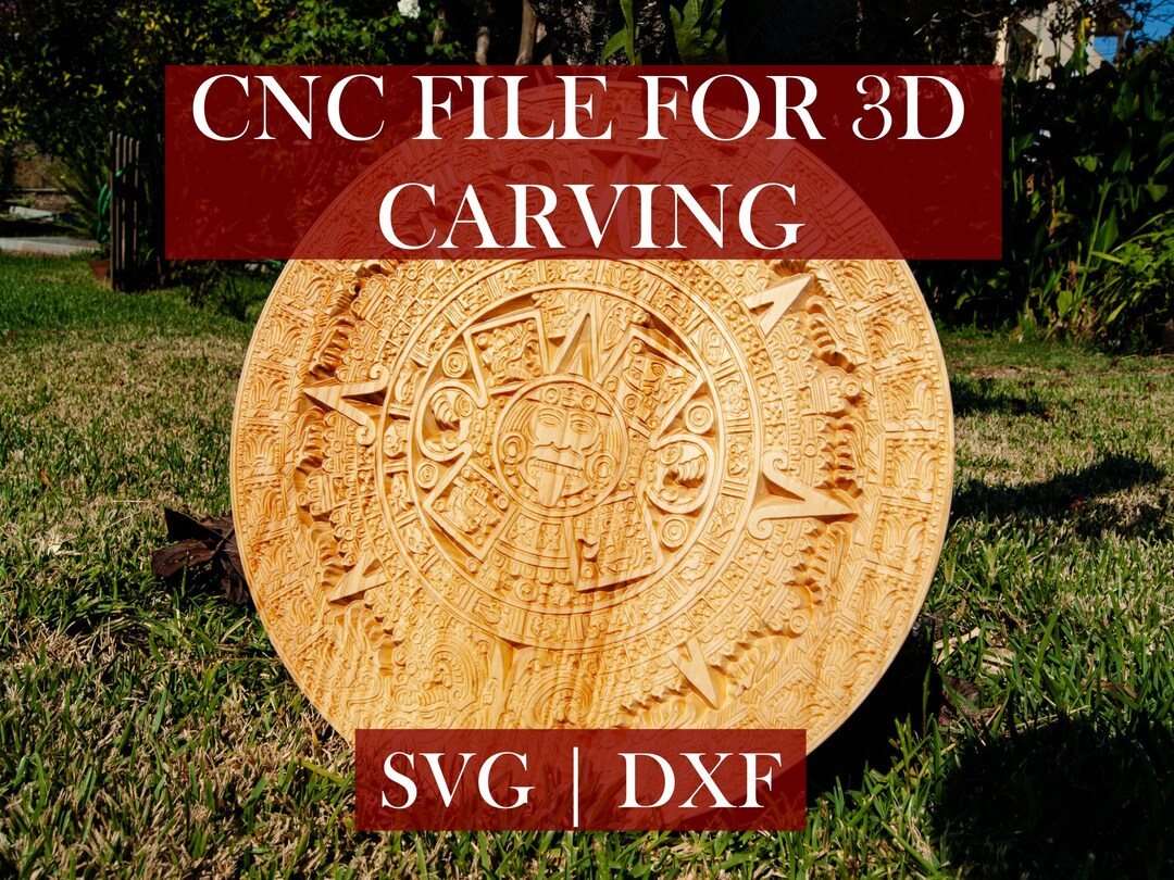 Aztec Calendar CNC File, Laser, Mayan, Wood 3d Carved, Mythological Art ...