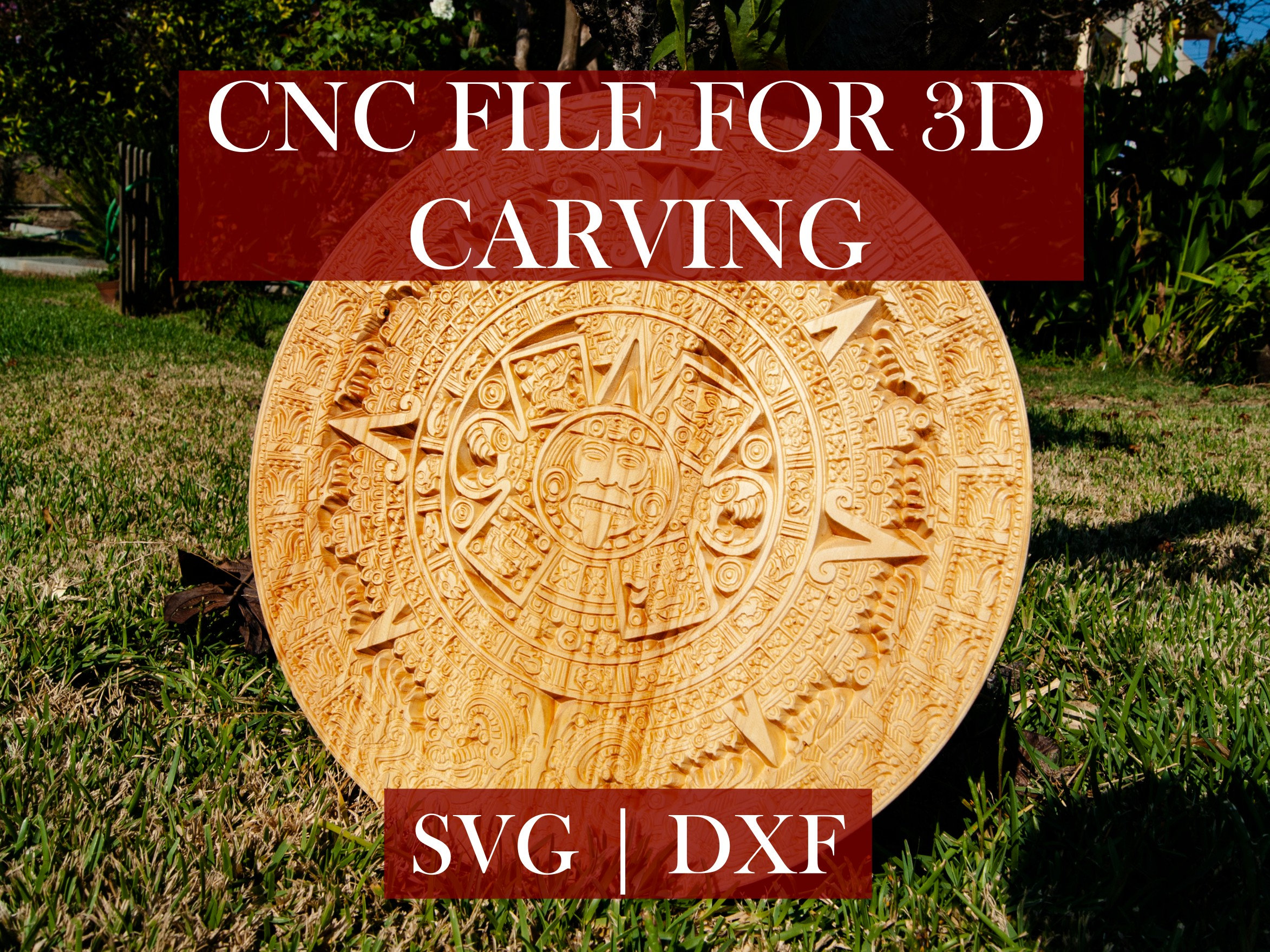 Aztec Calendar CNC File, Laser, Mayan, Wood 3d Carved, Mythological Art ...