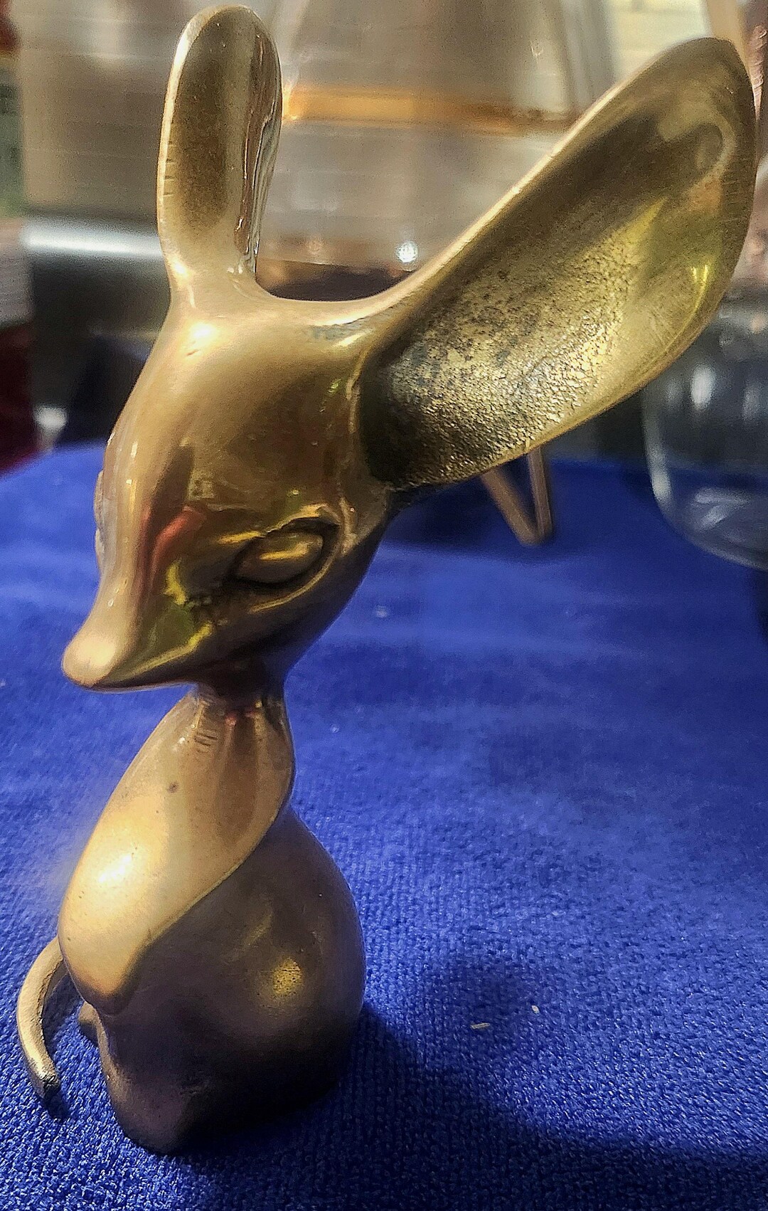 CUTE Vintage Mid-century Solid Brass Mouse Paperweight Figurine 1960s ...