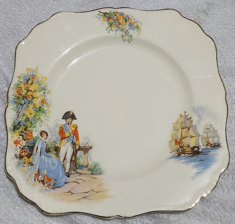 Vintage J & G Meakin Sunshine Nelson and Emma Plate. 1912-1939. Made in ...