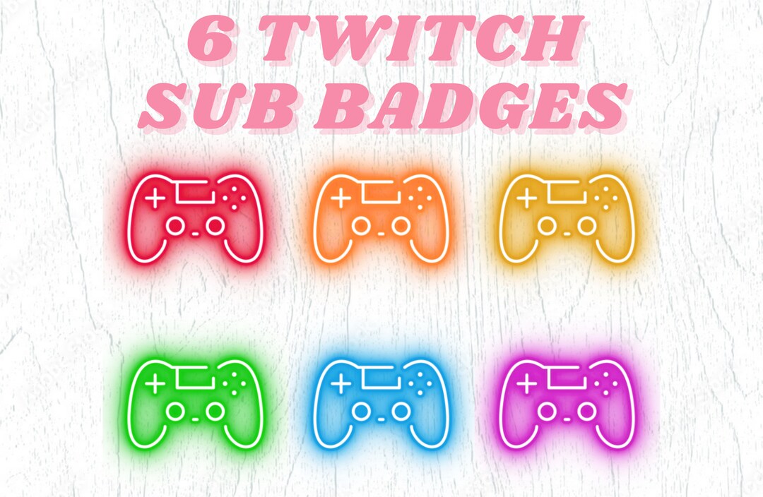 NEON CONTROLLER Sub Badges / Twitch Emotes / Twitch Stream / Discord ...