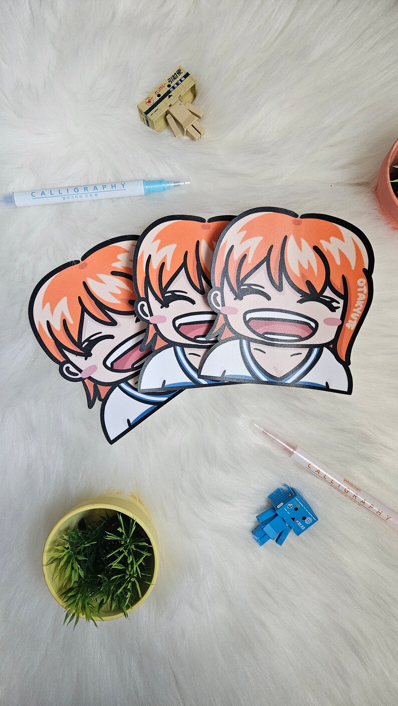 Nami , One Piece 45 Anime Laptop Car Peeker Sticker , Waterproof Decal ...