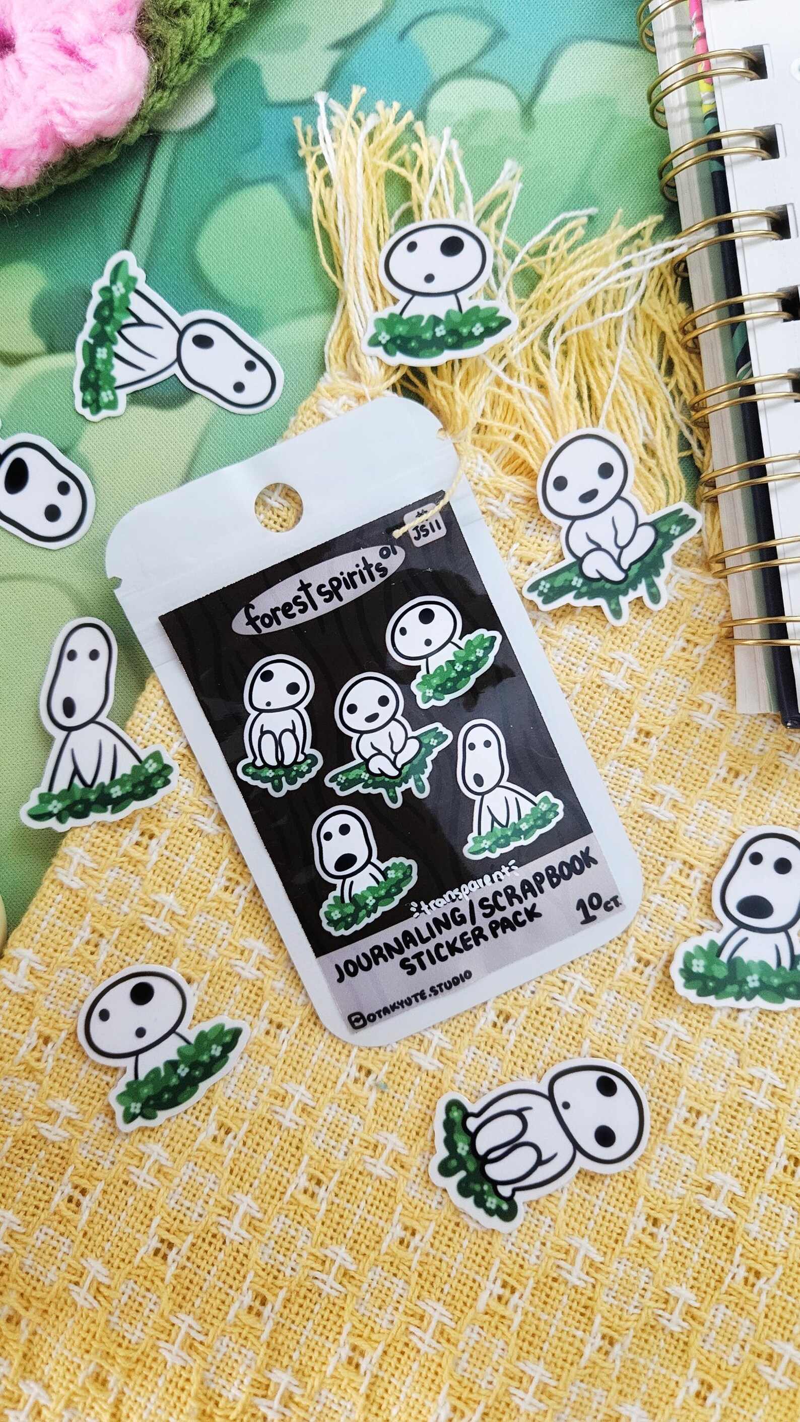 Handmade Forest Sprite Cute Translucent Mini Sticker Packs | Journal ...