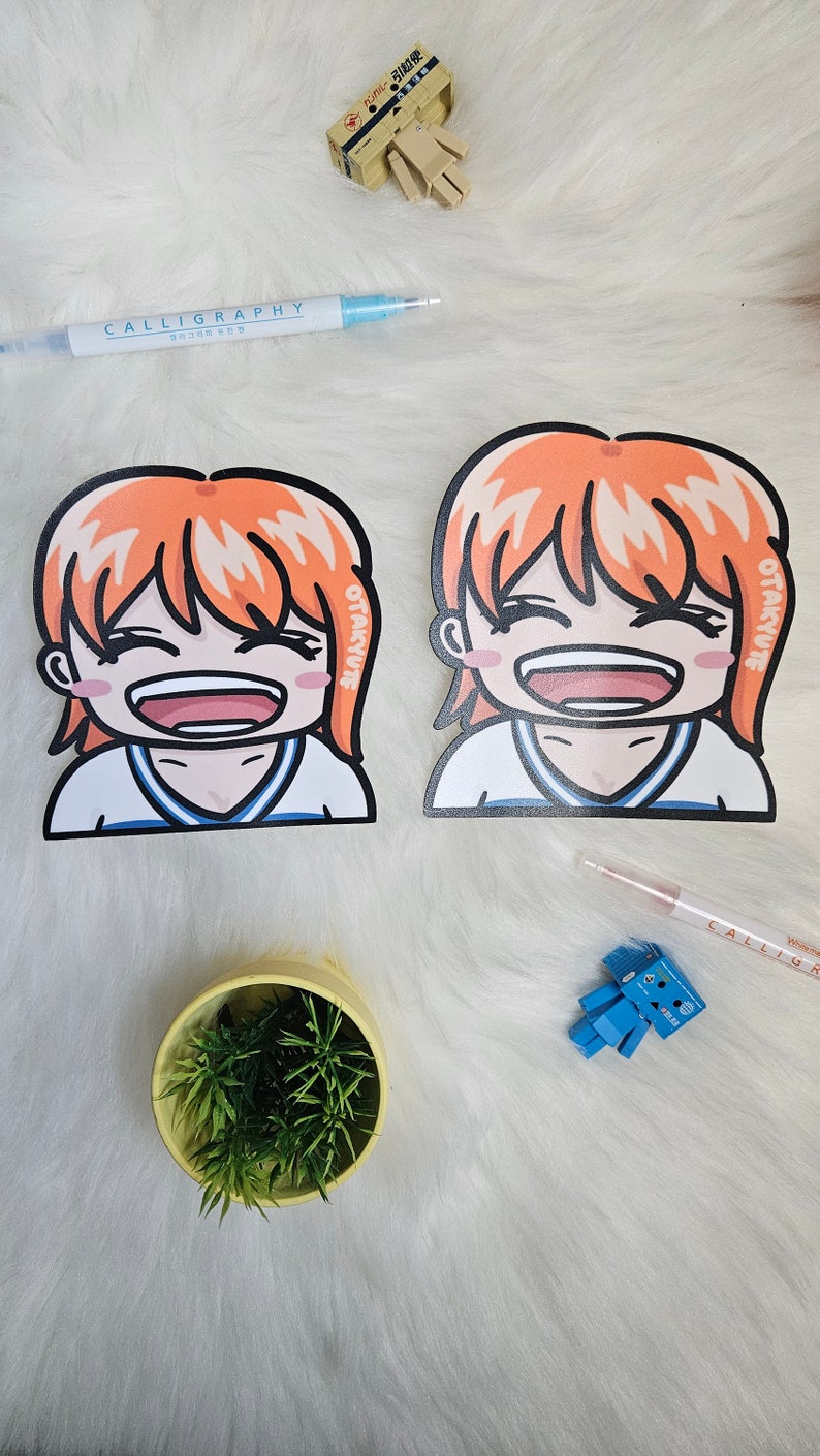 Nami , One Piece 45 Anime Laptop Car Peeker Sticker , Waterproof Decal ...