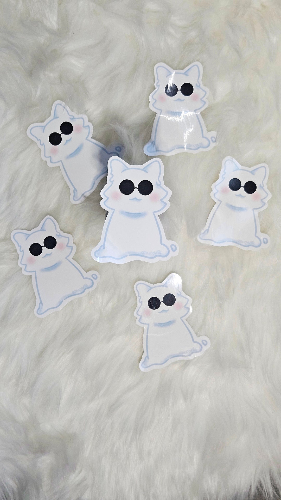 Jujutsu Kaisen 3.5 Gojo Cat Snowman Handmade Waterproof Vinyl Stickers ...