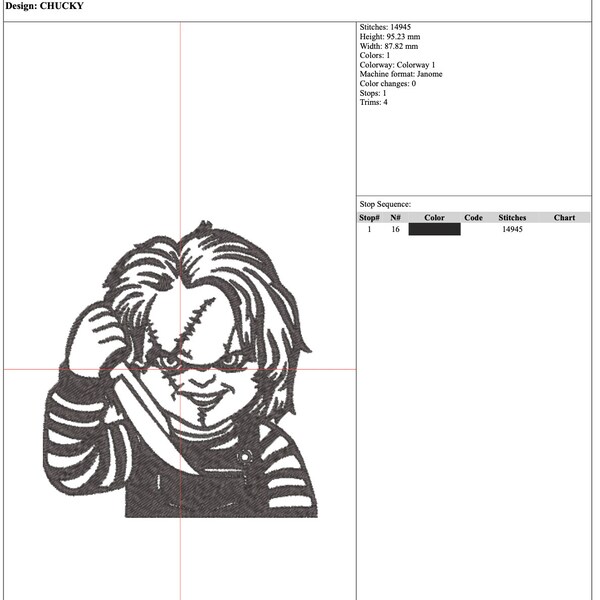 Chucky Embroidery - Etsy