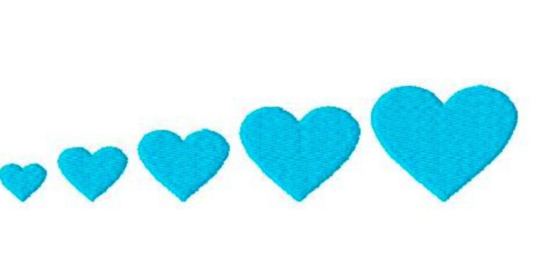 Mini Hearts Embroidery Design/ Hearts Machine Embroidery Design 5 Sizes ...