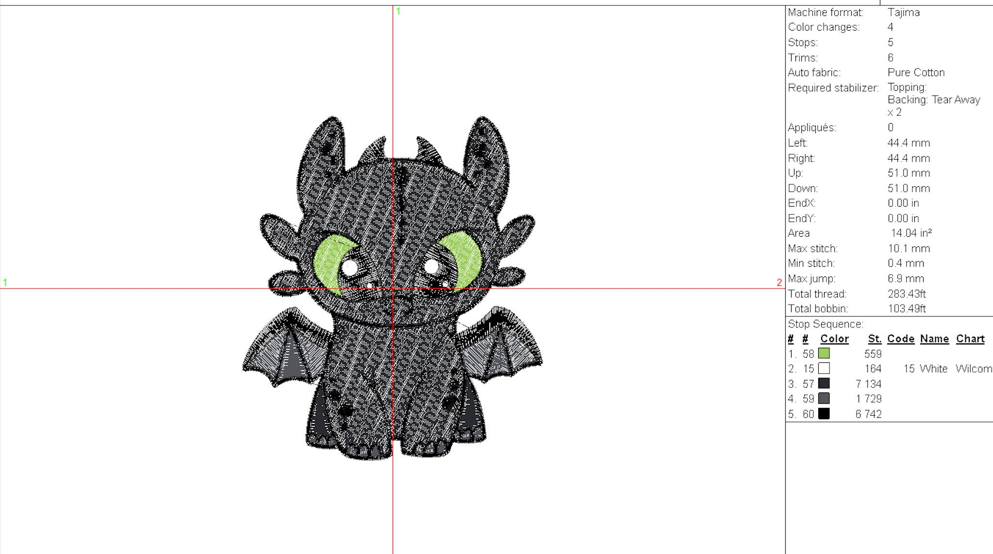 Toothless Machine Design/dragon Machine Embroidery Designs 4 - Etsy