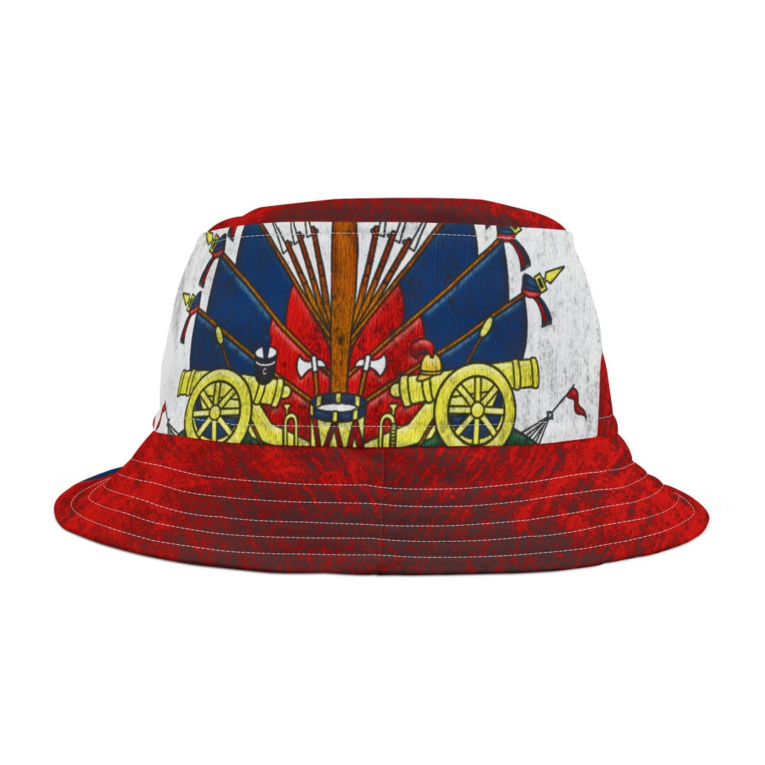 Haitian Flag Bucket Hat Vintage Style Haitian Pride Hat Custom ...