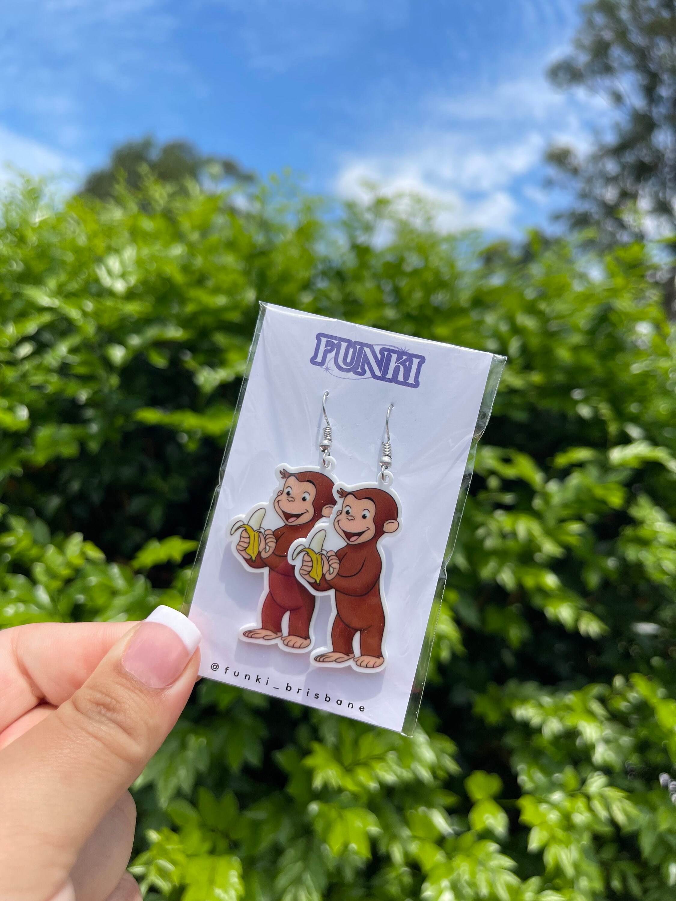 Curious George Earrings - Etsy