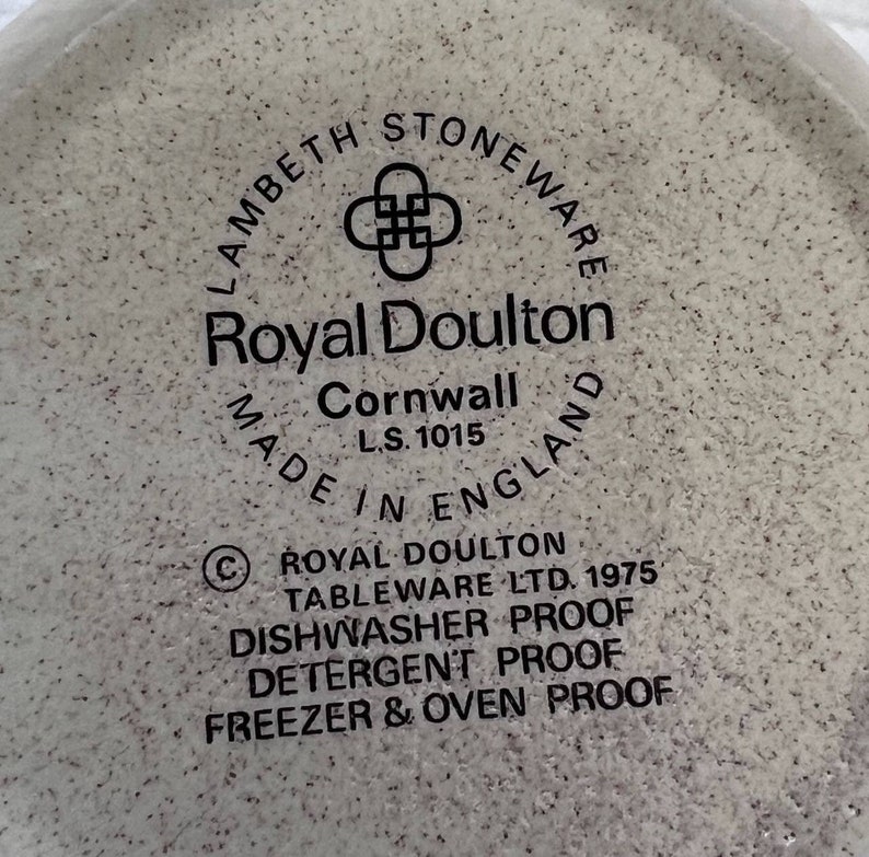 Royal Doulton Cornwall Lambeth Stoneware 1970s - Etsy