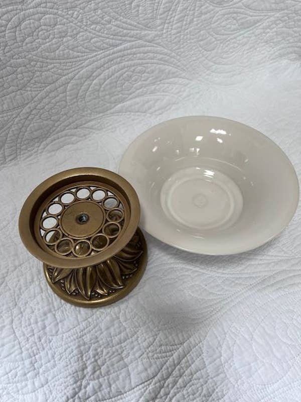 Hyalyn White Ceramic Compote and Stand - Etsy